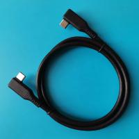 China AOC USB3.1 High-Speed Right Angle 90 Degree VR Cable Type C C Fiber Optic Braid Shielded Male-Male Gaming PC Data Transfer Cable for sale