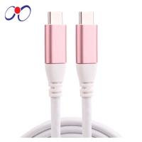 China 100W 5A USB 3.1 Type-C Type-C Cable Metal PVC Jacket Braid Shielding 10Gbps Transfer Speed Tinned Copper Conductor for Computer for sale