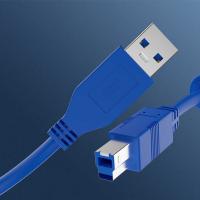 China High Quality USB 3.0 Type-B Square Mouth Blue Cable USB a to B High-Speed Data Transmission for Computer Printer Braid Shielded for sale