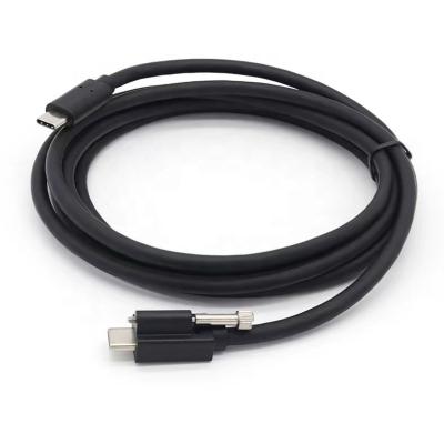 China USB3.1 Gen 2 Type C with Screw Locking  to USB-C 5A Cable with 10Gbps Data Sync and 100W Power Delivery for Industry Camera for sale