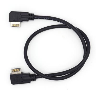 China Motherboard Expansion USB 3.0 Angle Type E Male to Angle Type E Cable for sale