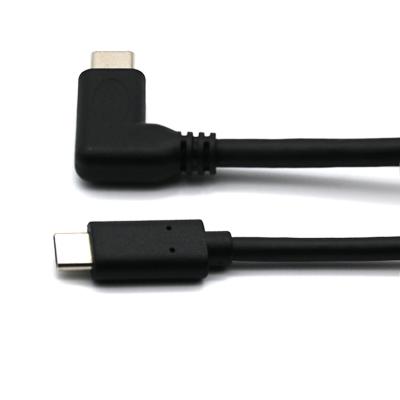 China High Quality OTG 10G USB3.0 USB 3.1 Right Angle 90 Degree Type C Cable Braid Shielding for Computer Printer Earphone for sale