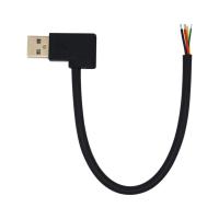 China Customized Logo 0.3M USB 2.0 AM Fast Charging Cable Pure Copper Metal Conductor Braid Shielding PVC Jacket Plastic Clip for sale