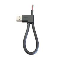 China Customized Logo 0.3M USB 2.0 AM Fast Charging Cable Pure Copper Metal Conductor Braid Shielding PVC Jacket Plastic Clip for sale