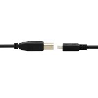 China Customized Micro USB to USB BM Cable with Braided Shielding and Tinned Copper Conductor for Printer Scanner for sale