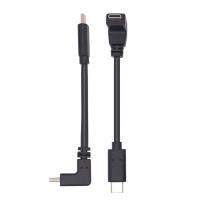 China 90 Degree Angled Type-C Cable with 3A Fast Charging and Data Transfer for Mobile Devices for sale