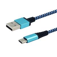 China Nylon Braided USB a to Type C Cable Fast Charging and Data Transfer USB C Quick Charger Cord for Mobilephone Computer for sale