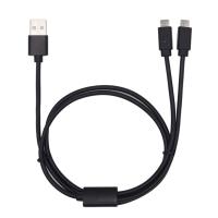 China Custom USB2.0 a Male to 2pcs Micro USB Connector Y Splitter Pure Copper Micro USB Cable for Computer Use for sale
