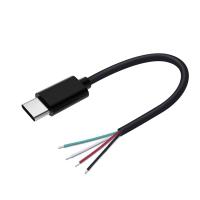 China Custom USB Type C Male to Open End Pig Tail USB a Male to NC End 28AWG 4 Core Open End OEM USB Cable for sale