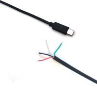 China Custom USB Type C Male to Open End Pig Tail USB a Male to NC End 28AWG 4 Core Open End OEM USB Cable for sale