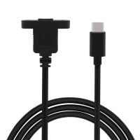 China OEM Custom Solutions Available Pure Copper Panel Mount Data & Charge Cable Type C Male to Micro USB Female for Printer for sale