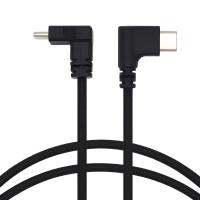 China 60W USB Type C Nylon Charging Cable 3A 90 Degree Right Angle for Computer Barcode Scanner Earphone Braid Shielding for sale