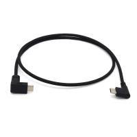 China 60W USB Type C Nylon Charging Cable 3A 90 Degree Right Angle for Computer Barcode Scanner Earphone Braid Shielding for sale