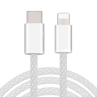 China High Performance 2.4A USB C to IOS Cable Durable Nylon Wrapped for Computer Charging for sale