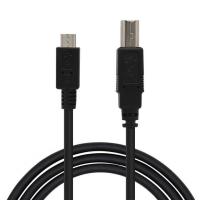 China Factory Customized 1M USB Micro B to B Male Cable for Android Phone Printer PVC Jacket Braid Shielding for Scanner Computer Use for sale