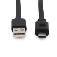 China USB2.0 Type-C to Type-C Flat Cable with PVC Jacket Braid Shielding Charging Function for Computer Use for sale