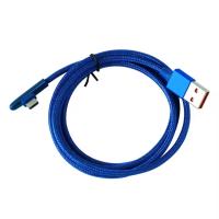 China 1M 3ft Nylon Braided Micro-USB Cable 90 Degree Fast Charging Elbow for IPhone/Phone Computer with Charging & Data Transfer for sale