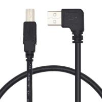China USB2.0 0.3m 1.5m Data Printer Cable Right Left up Down 90 Degree Angle Elbow B Male Type PVC Jacket with Braided Shield for sale