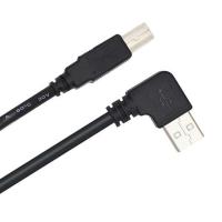 China USB2.0 0.3m 1.5m Data Printer Cable Right Left up Down 90 Degree Angle Elbow B Male Type PVC Jacket with Braided Shield for sale