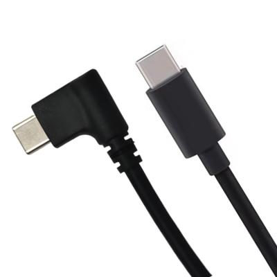China TPE Soft Touch Cable 550mm Right Angle Type C to C USB C 3A Fast Charging Cable for Printer Computer & Earphone for sale
