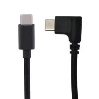 China TPE Soft Touch Cable 550mm Right Angle Type C to C USB C 3A Fast Charging Cable for Printer Computer & Earphone for sale