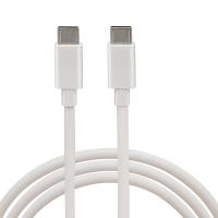 China 1M 20V 3A 60W TPE Jacket White ABS Shell USB 2.0 CM to CM 60W Type C Data Cables for sale