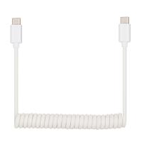 China USB C to USB C Soft TPU Jacket Spiral Spring Fast 3A Charging Cable for sale
