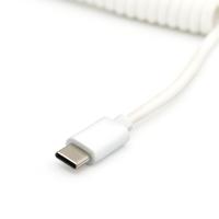 China TPU Jacket with Flexible Elastic USB C 3A 60W Pure Copper Curved Coil Wire Spiral USB Type C Cable for Computer for sale