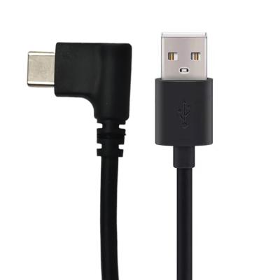 China USB-A Male to USB-C 180 Degree Right Angle Data Cable 3A Fast Charging Data Transfer Right AngleType C 90 Degree Type C for sale