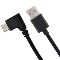 China USB-A Male to USB-C 180 Degree Right Angle Data Cable 3A Fast Charging Data Transfer Right AngleType C 90 Degree Type C for sale