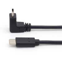 China 90 Degree USB Right Angle Type C Male to Type C Male Cable 3A Fast Charging Braid Shielding PVC Jacket for Computers for sale
