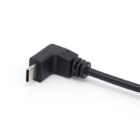 China 90 Degree USB Right Angle Type C Male to Type C Male Cable 3A Fast Charging Braid Shielding PVC Jacket for Computers for sale