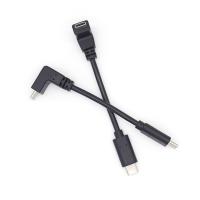 China 90 Degree USB Right Angle Type C Male to Type C Male Cable 3A Fast Charging Braid Shielding PVC Jacket for Computers for sale