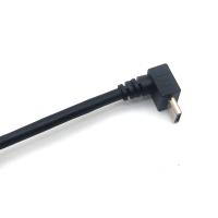 China UL2725 28awg 90 Degree 90 Degree Micro USB Data Cable PVC Jacket Braided Shield for Computer Upwards Downwards Left Right Angles for sale