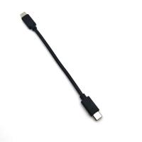 China 10CM 26AWG *3C OD3.9mm TPE USB Type-C to Type-C Black Charging Cable with Braid Shielding for Power Bank & Computer for sale