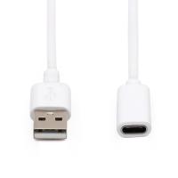 China White 24AWG USB 2.0 Male to Female Cable Pure Copper PVC Jacket Braid Shielding for Computer AM CF Type C USB Charging Cable for sale