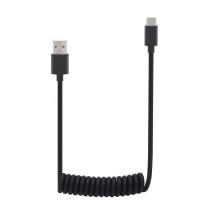 China Coiled USB C to USB 2.0 a Male 3A Charging Cable for Car for sale