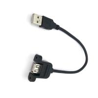 China UL 2725 Standard 28/24 AWG USB Extension Cable with Screw Panel Mount for Computers and Barcode Scanners for sale