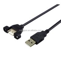 China UL 2725 Standard 28/24 AWG USB Extension Cable with Screw Panel Mount for Computers and Barcode Scanners for sale