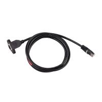 China RJ45 Male to Panel Mount Female Ethernet Cable with 8 Conductors Copper and Screw Lock for sale