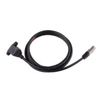China RJ45 Male to Panel Mount Female Ethernet Cable with 8 Conductors Copper and Screw Lock for sale