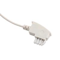China Black TAE-F Male RJ11 Male 6P4C Flat Telephone Cable with Copper Conductor and 6P4C Connector for Modem Router 3M Length for sale