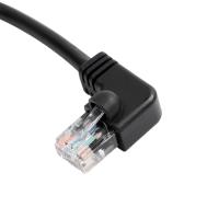 China 90 Degree Right Angle Cat5e Ethernet Cable with RJ45 Connector for High-Speed Network Communication for sale