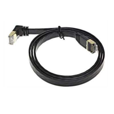 China Gold Plated RJ45 Cat 7 Ethernet Cable 28awg Bare Copper 8-Core Twisted SSTP SFTP Patch Cord Network Communication Cables 90 for sale