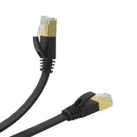 China Flat Cat7 Ethernet Cable with Bare Copper Conductor for High-Speed Internet & Communication for sale