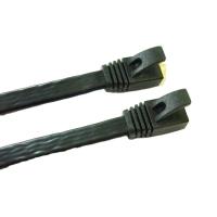 China Flat Cat7 Ethernet Cable with Bare Copper Conductor for High-Speed Internet & Communication for sale