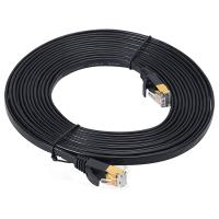 China CAT-7 Ultra Flat Ethernet RJ45 Patch Cable Gold Plated for Modem Router LAN Network Various Lengths 1m 1.8m 3m 5m 10m 15m for sale