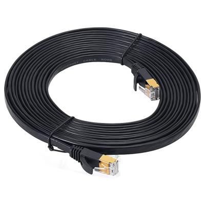 China CAT-7 Ultra Flat Ethernet RJ45 Patch Cable Gold Plated for Modem Router LAN Network Various Lengths 1m 1.8m 3m 5m 10m 15m for sale