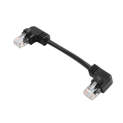 China 90 Degree Ethernet Cable UTP Cat6/Cat5e RJ45 8p8c Plug up or Down Angle Pure Copper Conductor LAN Cable for sale