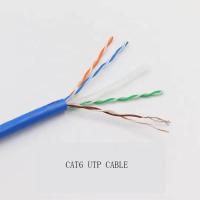China Bulk 305m/1000ft Cat6 UTP 24 AWG Cable 4-Pair Ethernet Solid Bare Copper 23AWG Plenum 0.57mm UTP Cat 6e Communication Cables Box for sale